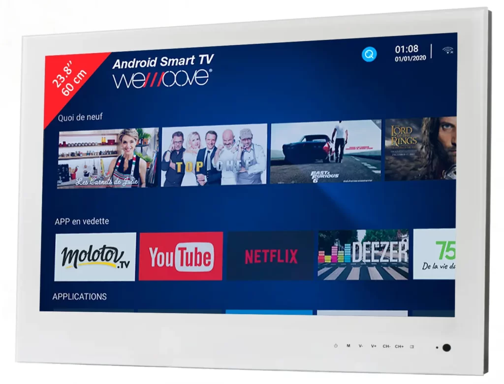 Smart TV White Built-in for Kitchen 60 cm (23,8") - WEMOOVE TV