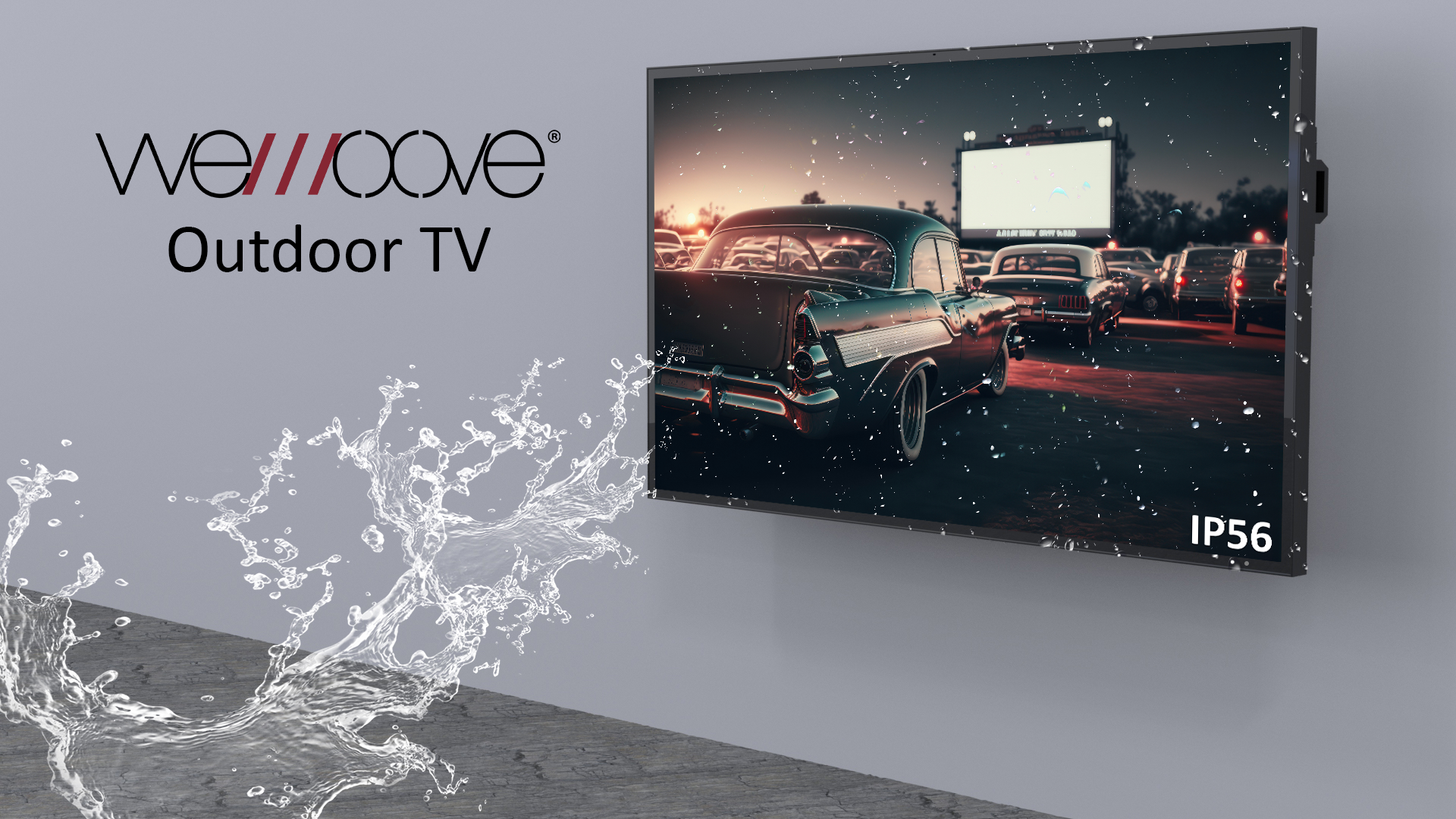 Smart TV 4K UHD LED Extérieur Vivaldi 55" étanche - WEMOOVE TV